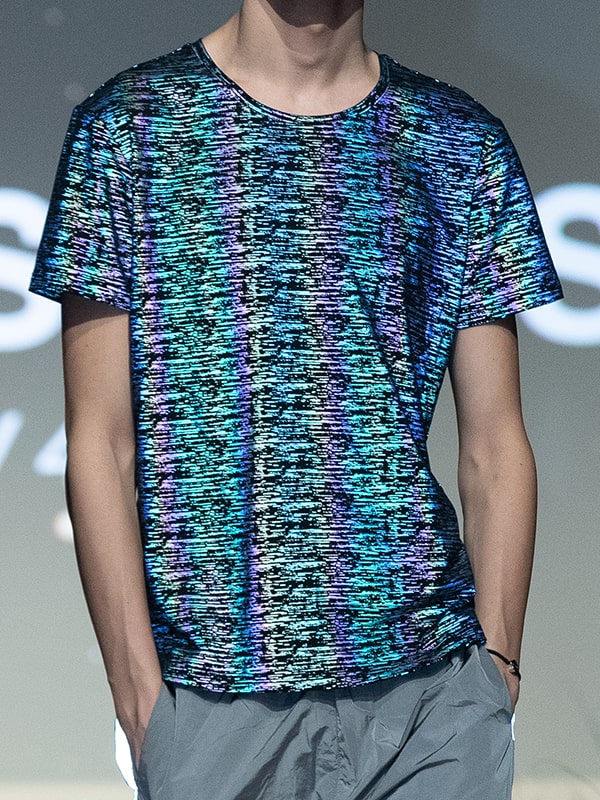 Rainbow iridescent reflective fabric - chinareflective.com