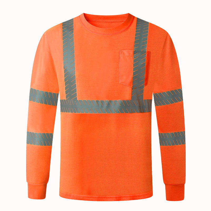 CSR-T016 Reflective long sleeve shirt with segmented reflective stripes ...